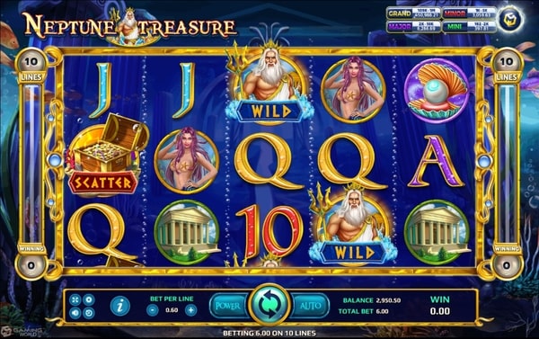 Neptune Treasure รีวิวเกม SLOTXO เทพเจ้าแห่งโลกใต้ท้องทะเล โพไซดอน